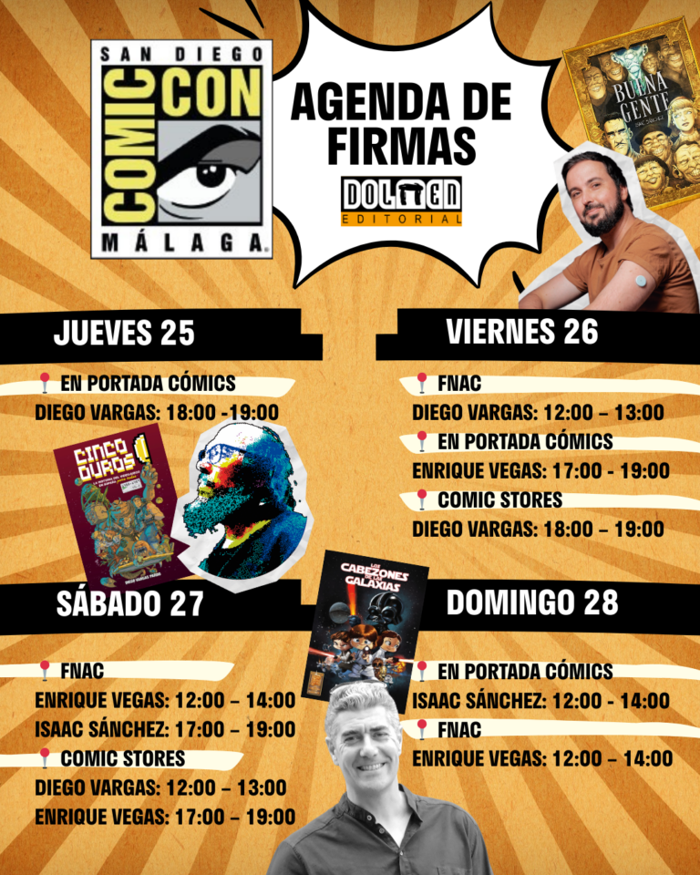 Comic Con Málaga 2025: nuestros autores invitados y sesiones de firmas - Dolmen Editorial